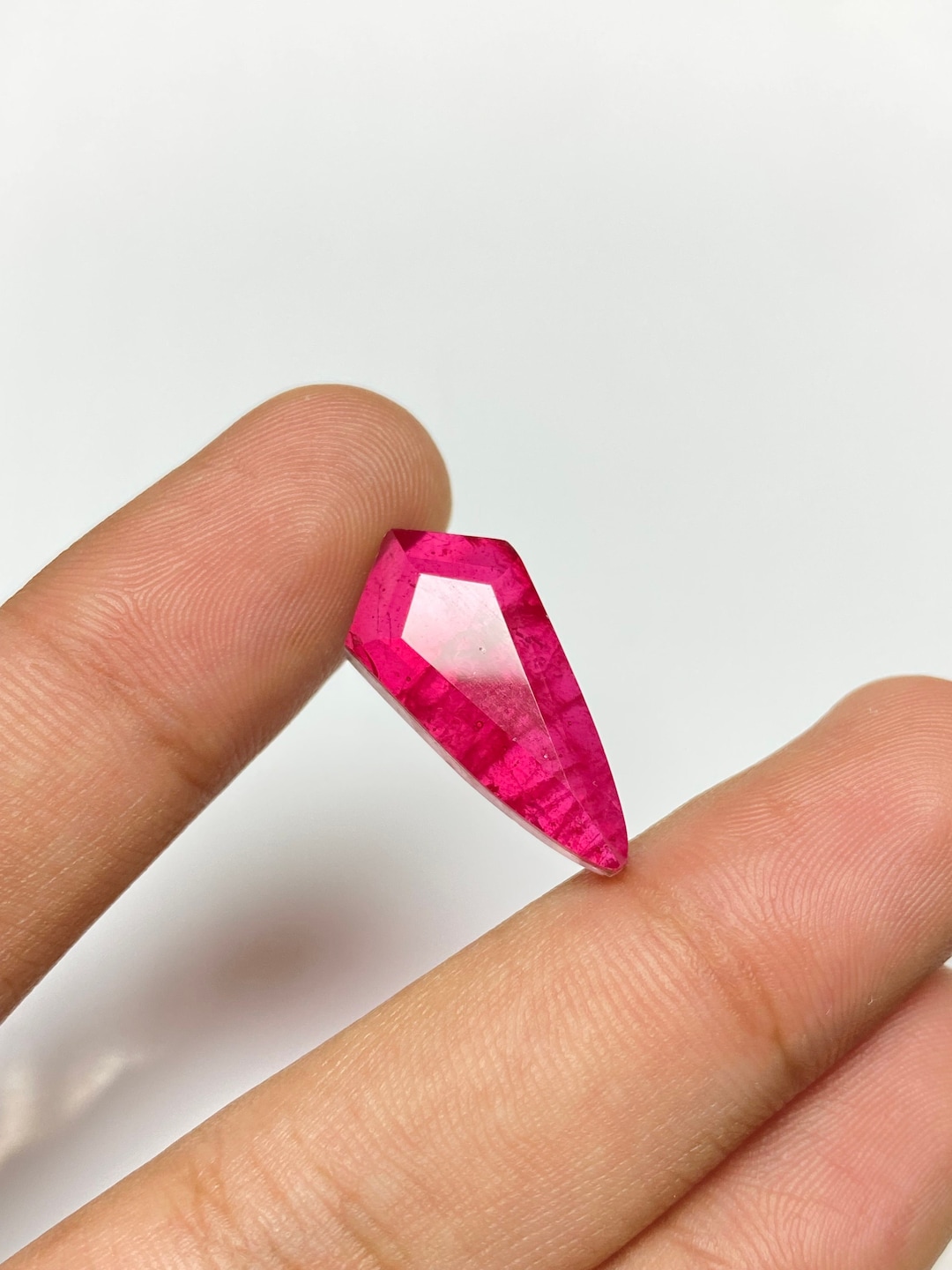 Ruby Gemstone Ruby Doublet Rose Cut AAA Quality Ruby - Etsy