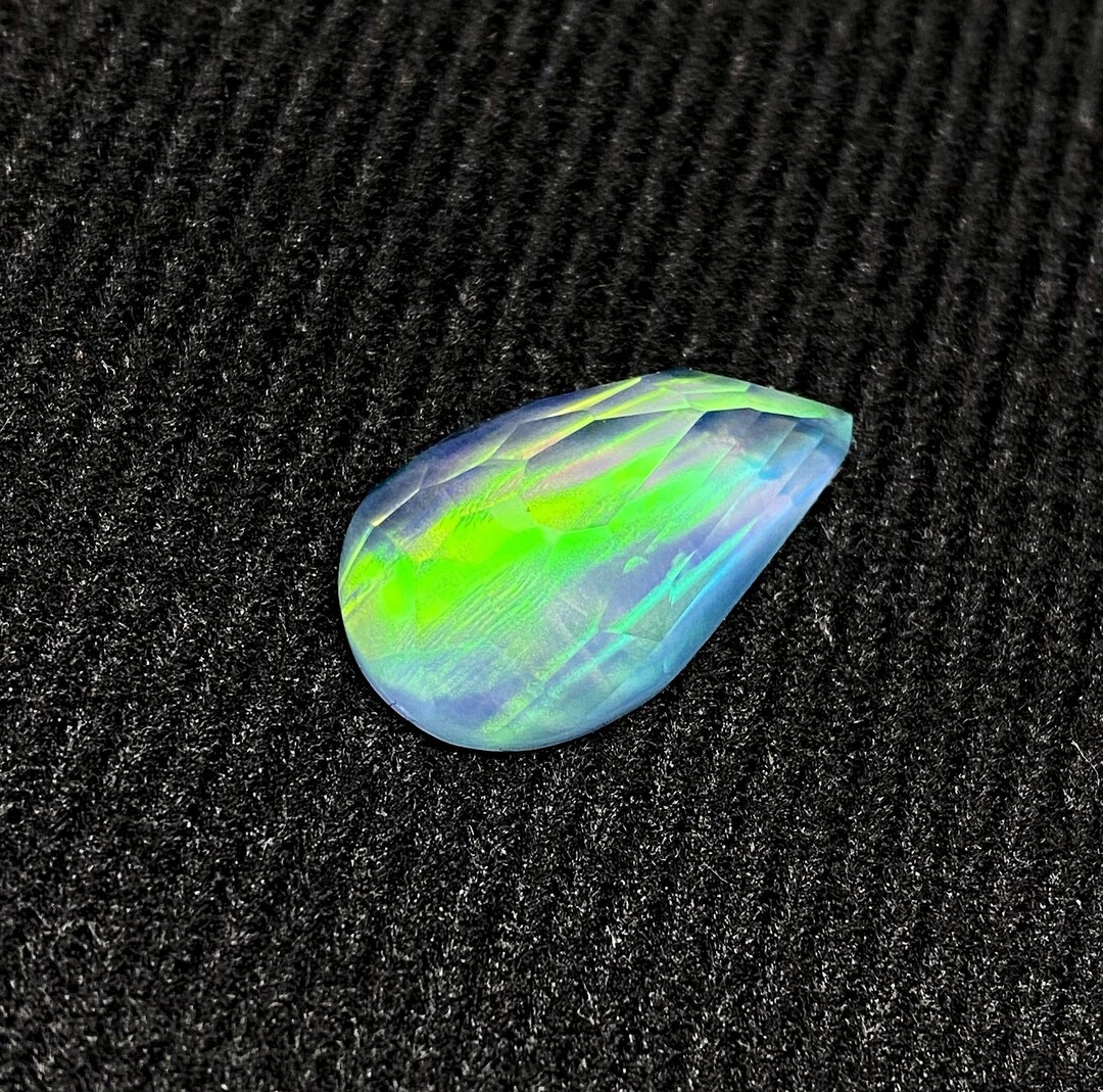 Opal Stone, Aurora Opal Doublet Rose Cut Gemstone, AAA Quality Aurora ...