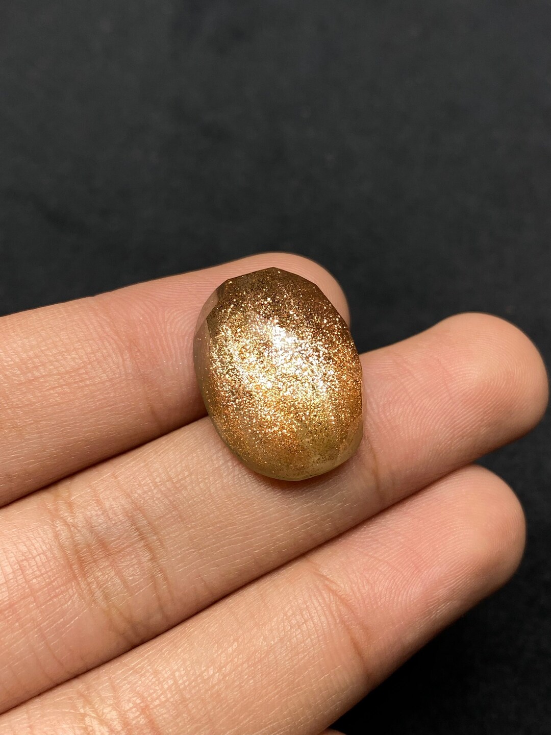 Golden Sunstone Doublet Rose Cut Gemstone, AAA Quality Golden Sunstone ...