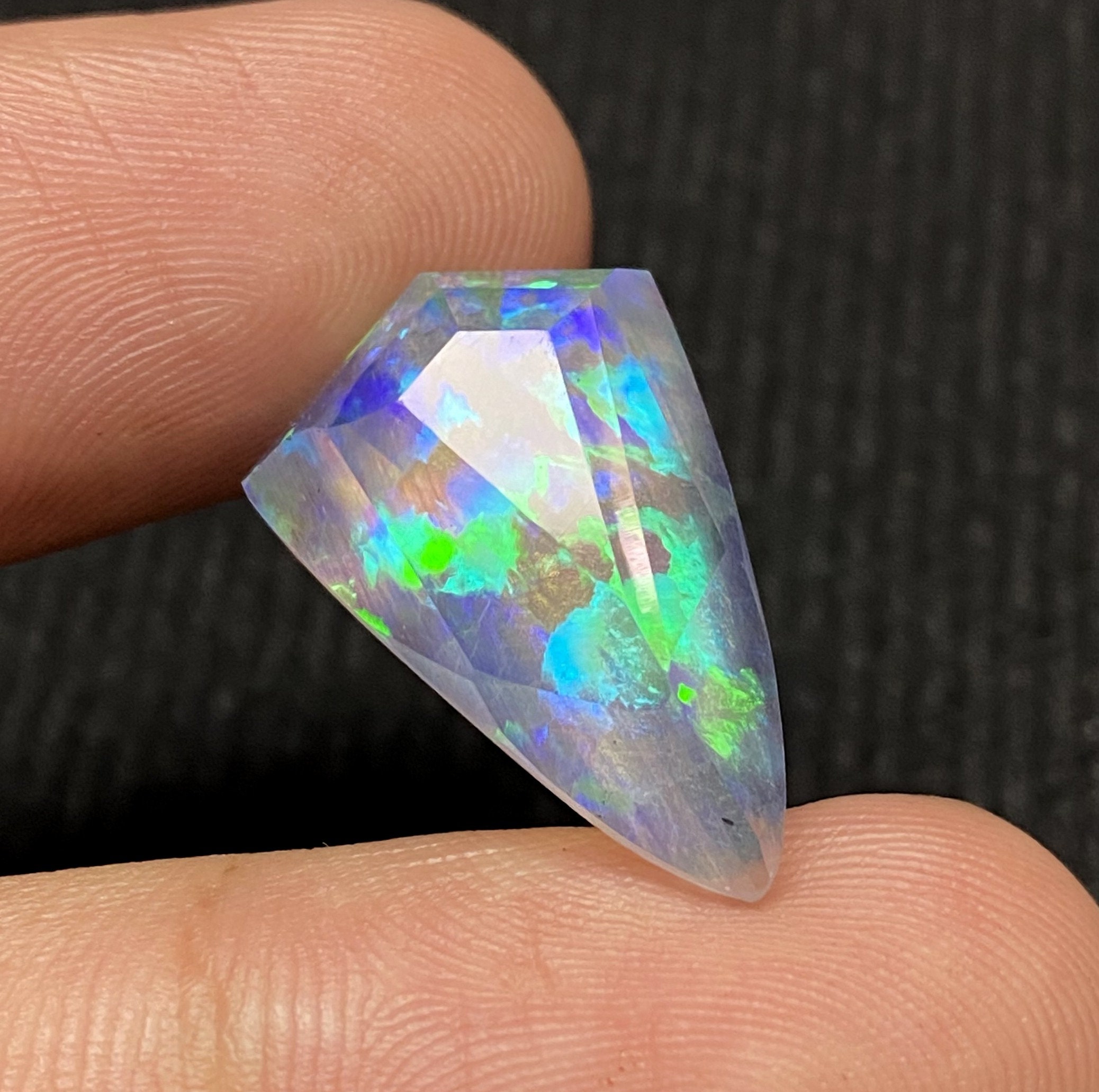 Opal Stone Aurora Opal Doublet Rose Cut Gemstone AAA | Etsy