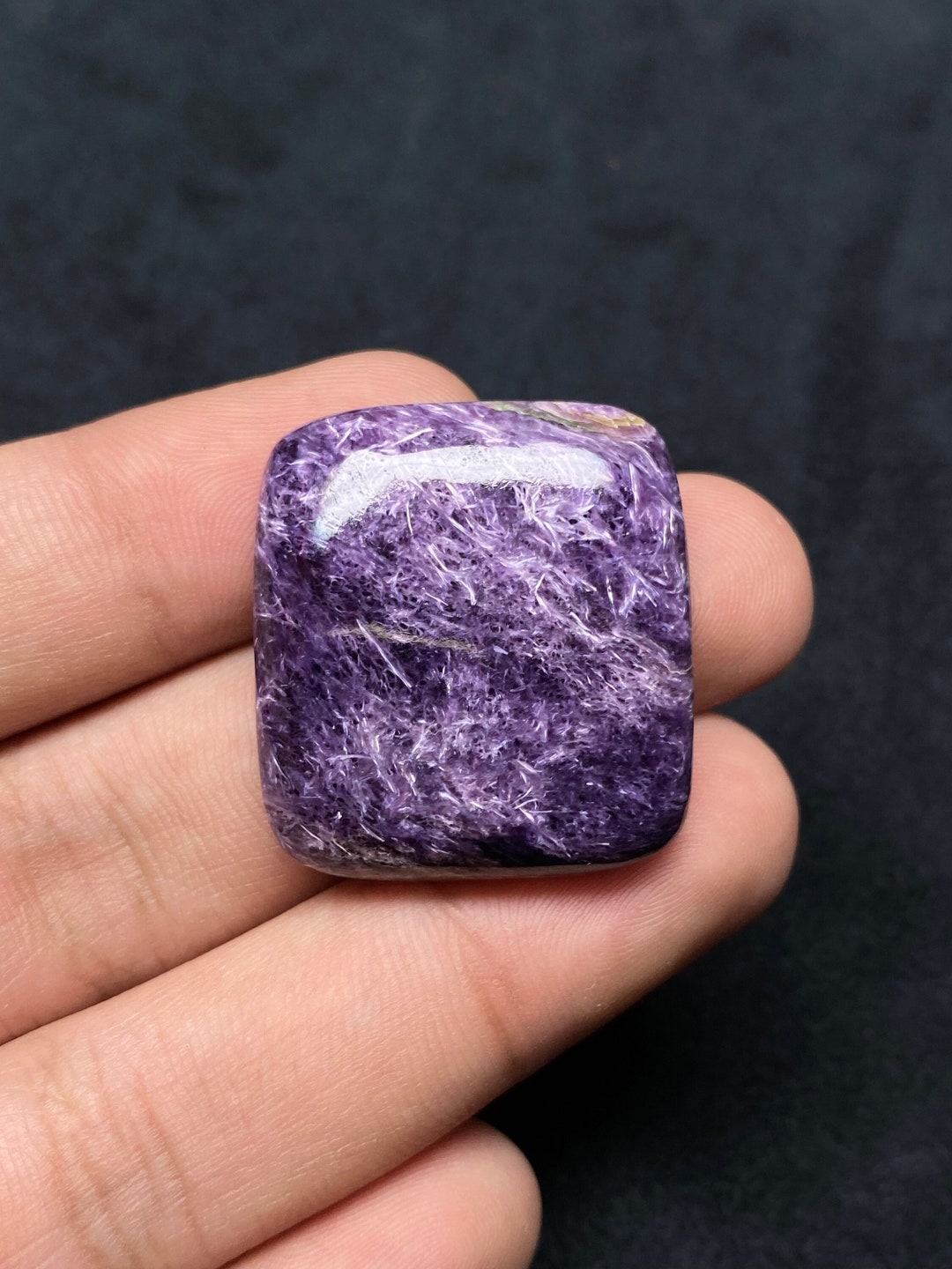 Charoite Gemstone, Natural Charoite Cabochon, AAA Quality Charoite Cabochon for Jewelry Making ...