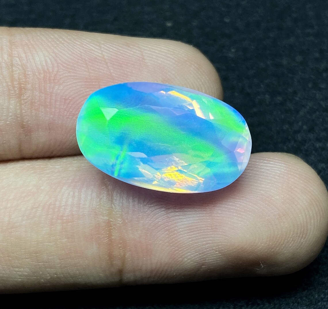 Opal Stein Aurora Opal Doublet Cut Edelstein AAA Qualität | Etsy
