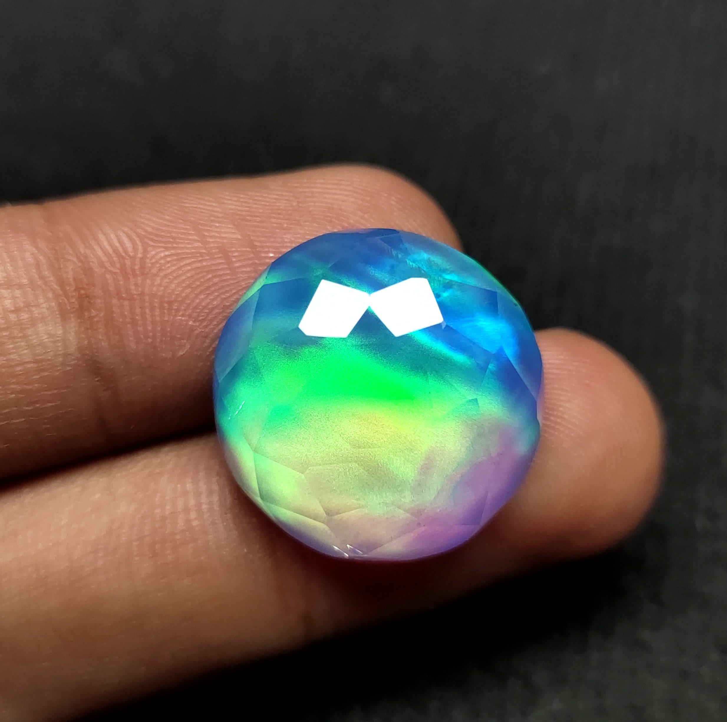 Opal Stein Aurora Opal Doublet Cut Edelstein AAA Qualität | Etsy