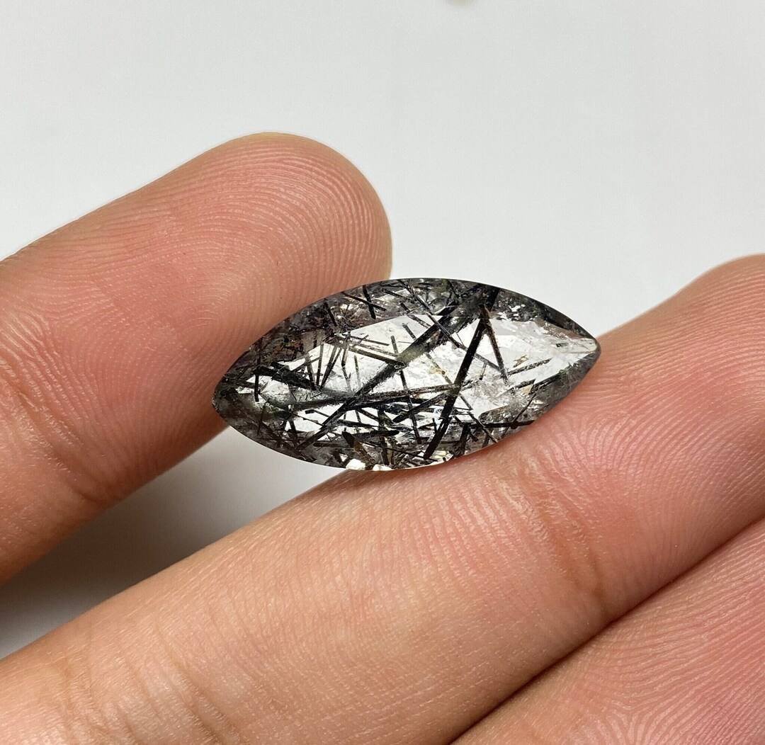 Black Rutile Marquise Shape Faceted Cut Gemstone Rutilated - Etsy