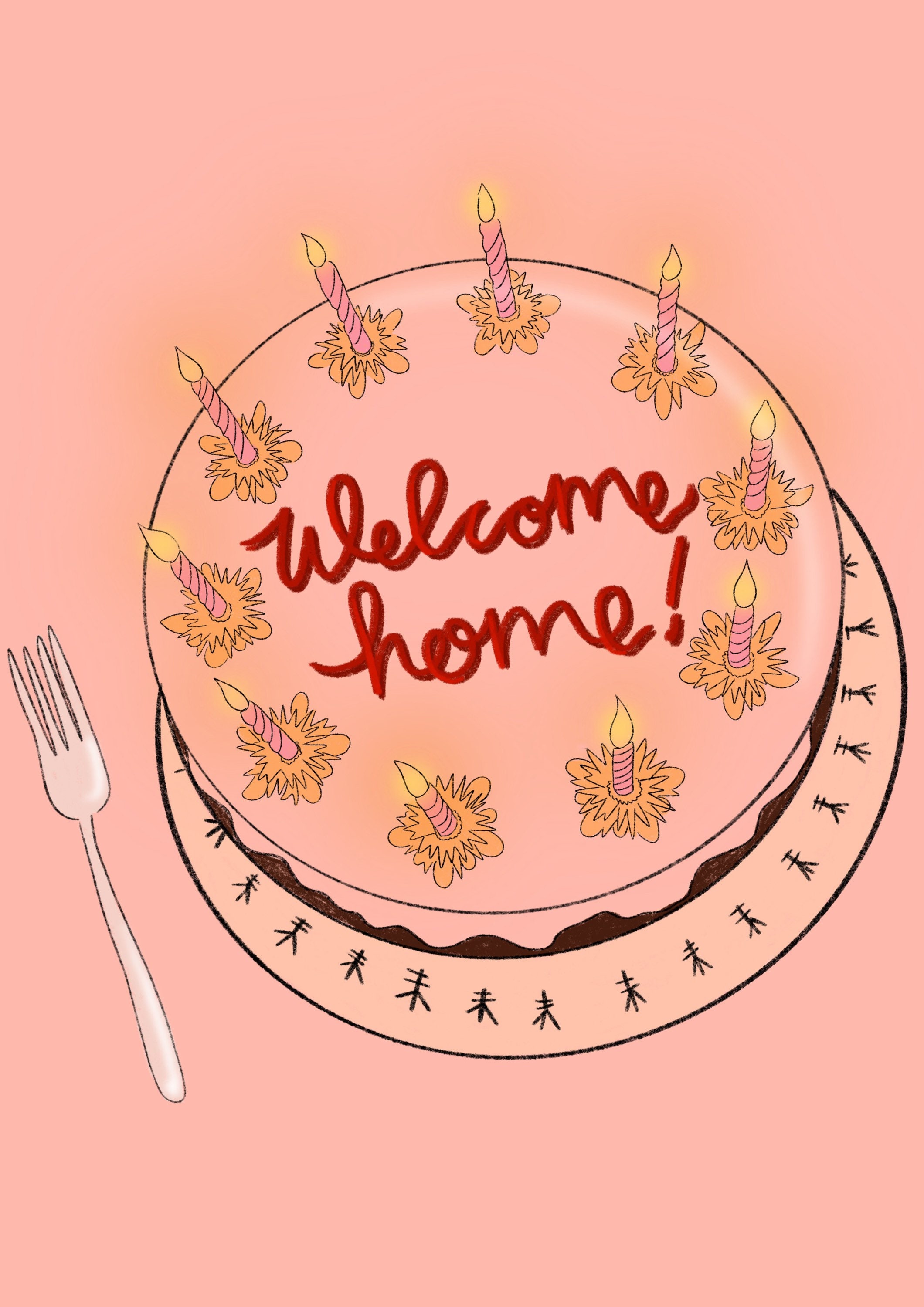 Minimal Coraline Print Welcome Home Cake A4 A5 Poster - Etsy