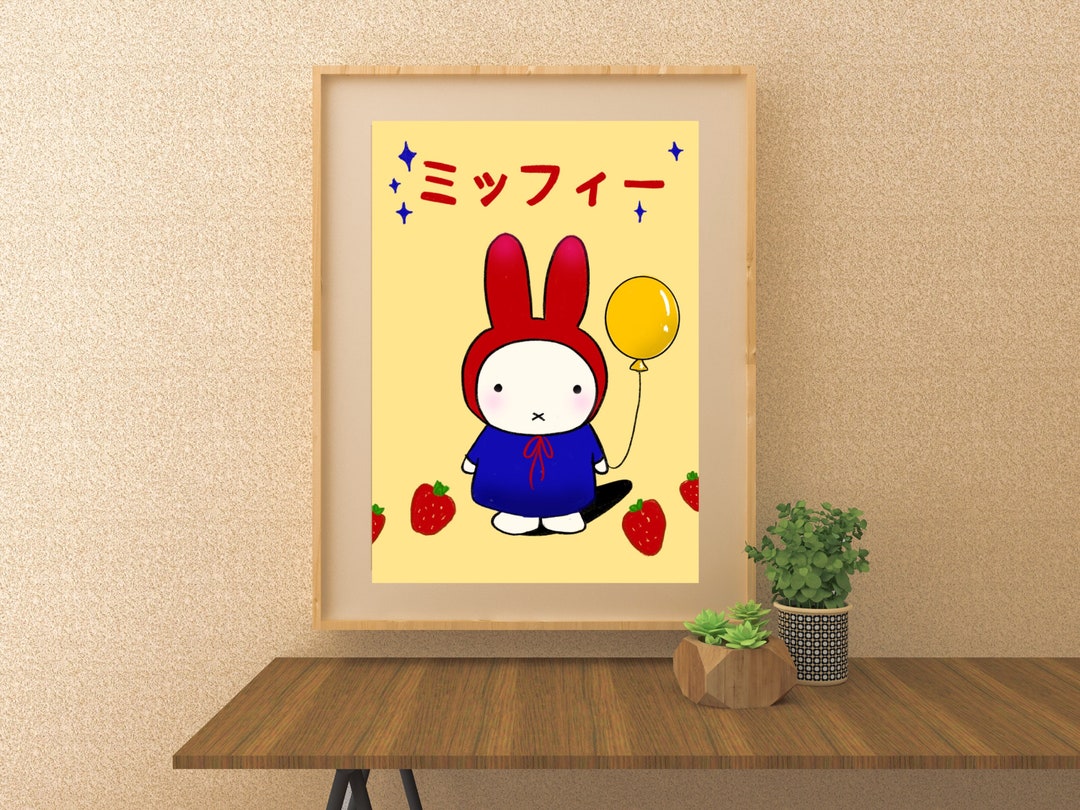 Japanese Miffy Strawberry Print Poster A3 A4 A5 - Etsy