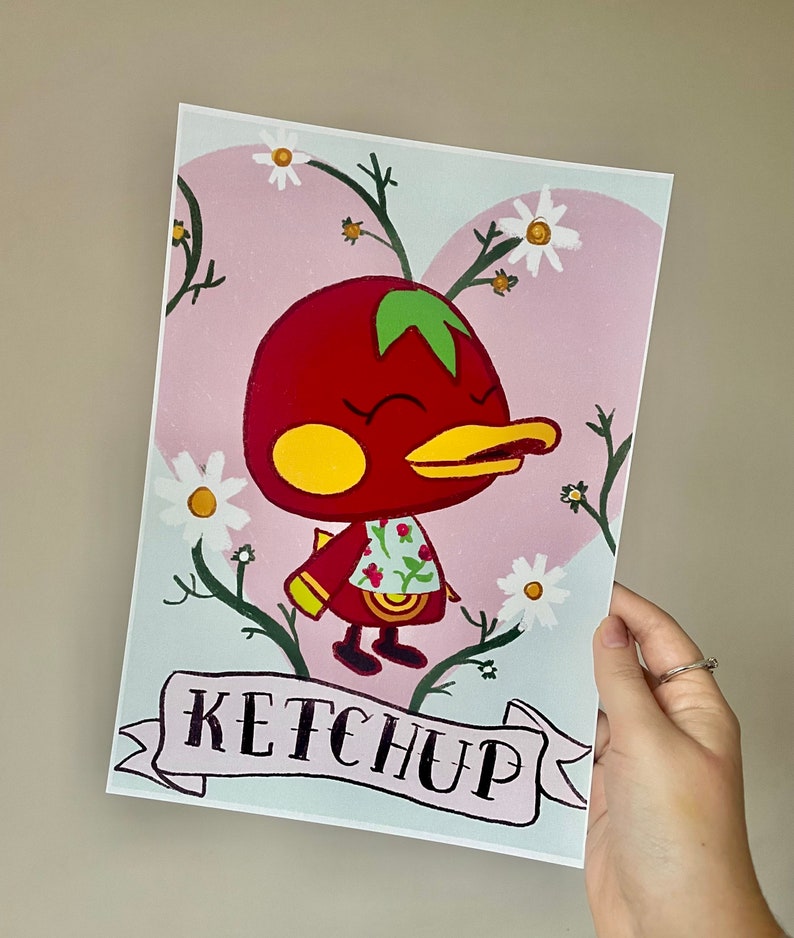 Animal Crossing New Horizons Ketchup Villager Traditional - Etsy