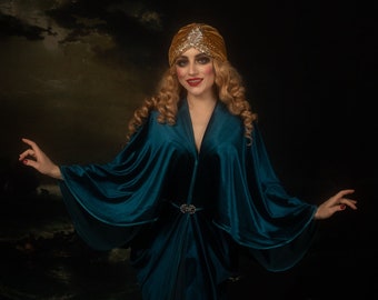 1920s Golden & Black Art Deco Oriental Gown Hollywood Style Great ...