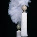 Extra Luxury White Tulle Long Boa With Rhinestones Tassels Vegan ...
