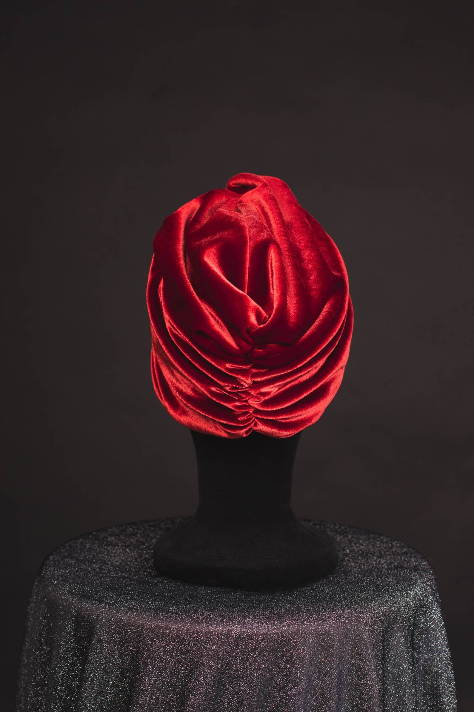 Royal Red Velvet Turban Vinatege Retro Hair Cap Hollywod - Etsy