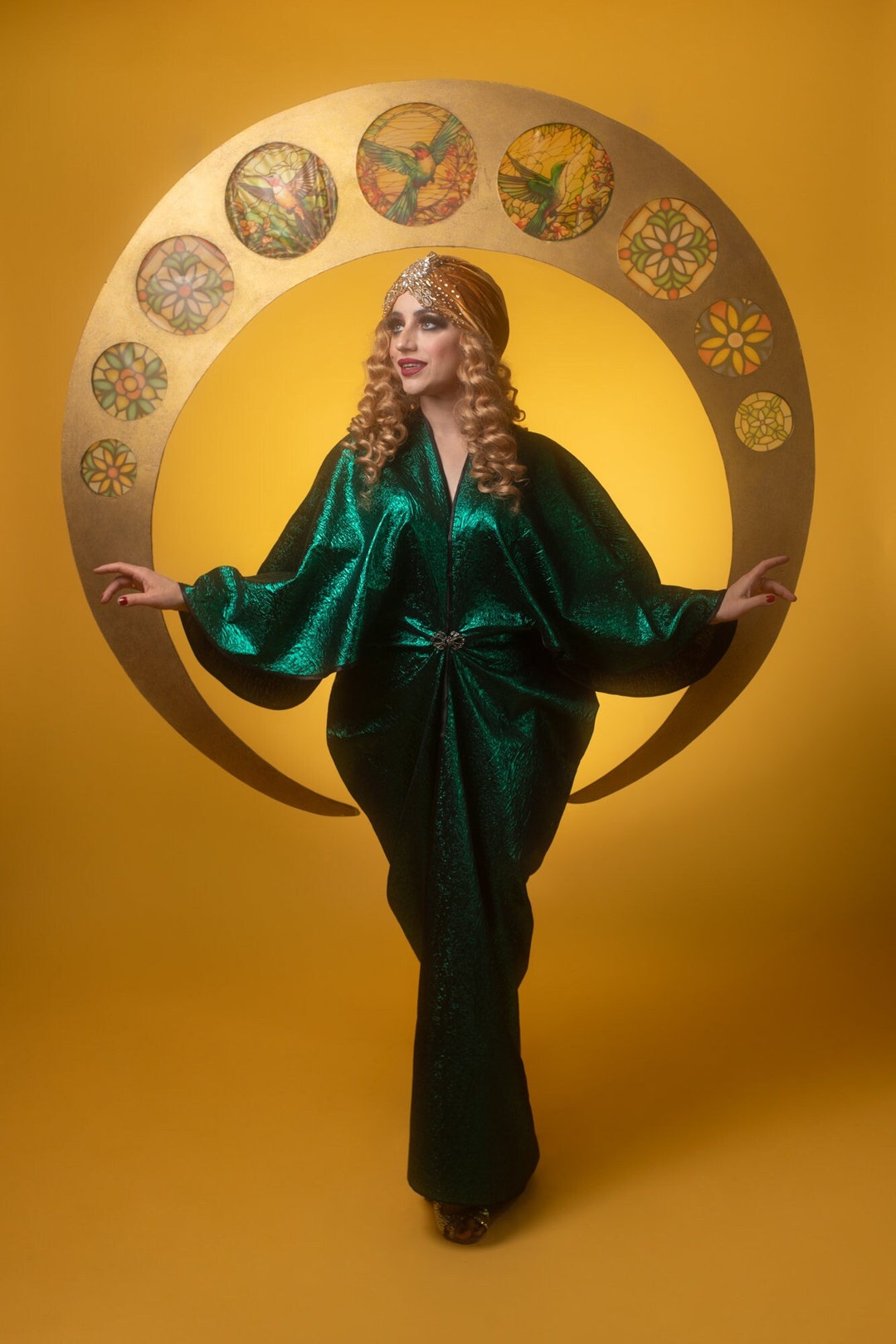 Peignoir Sea Color 1920s Bohemian Art Deco Oriental Gown Hollywood ...