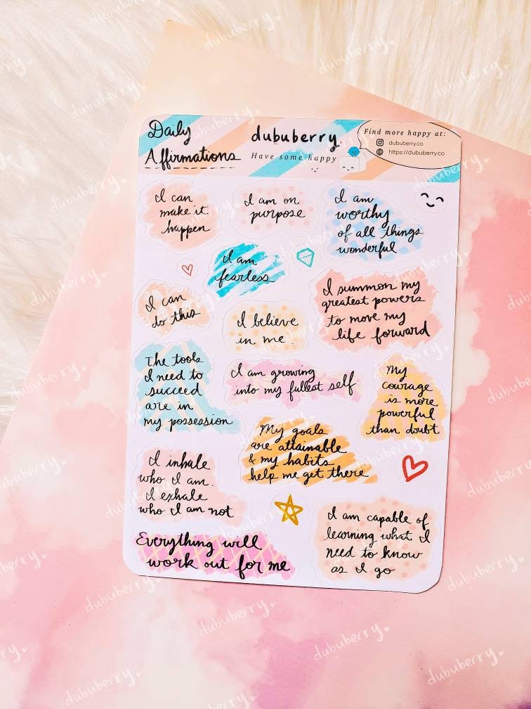Cute Mental Health Self Care Vinyl Water Bottle Bullet Journal ...