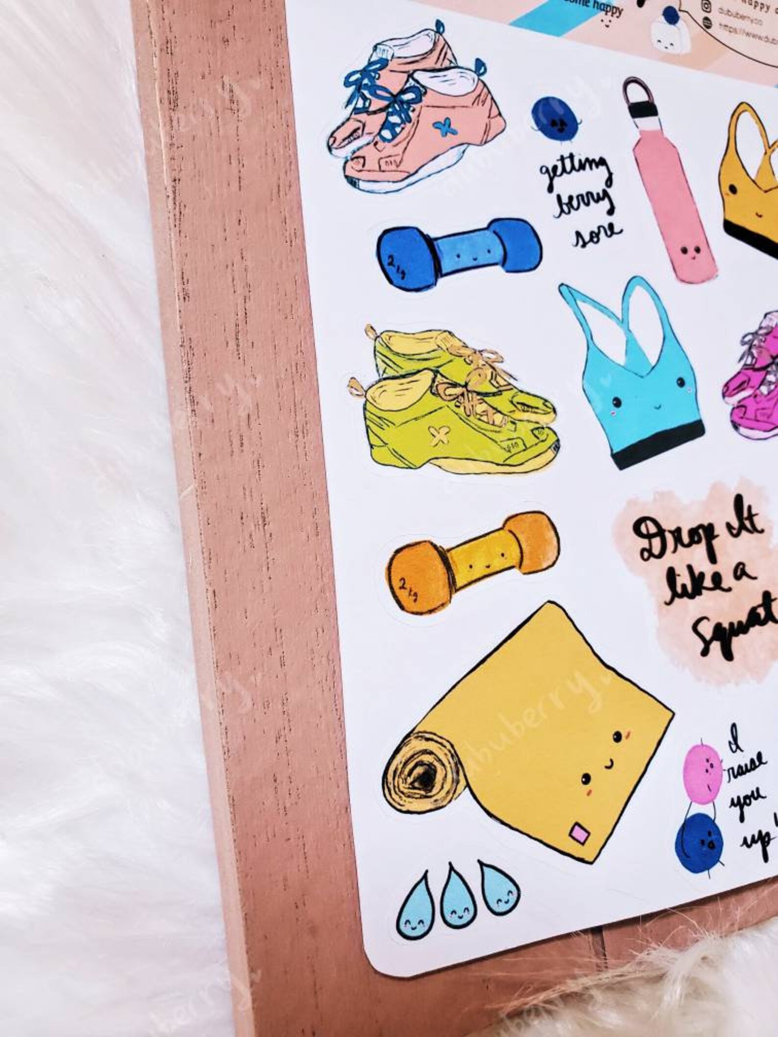 Let's Get Active Cute Planner Sticker Sheet / Bright Matte - Etsy UK