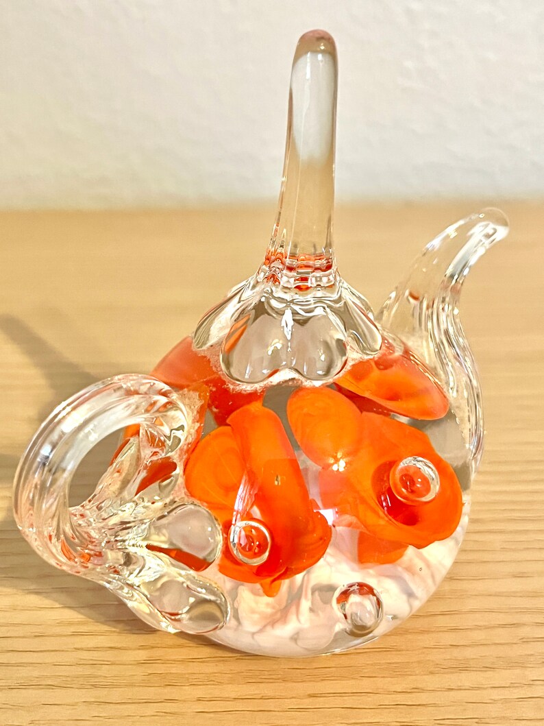 Vintage St. Clair Art Glass Teapot Paperweight - Etsy