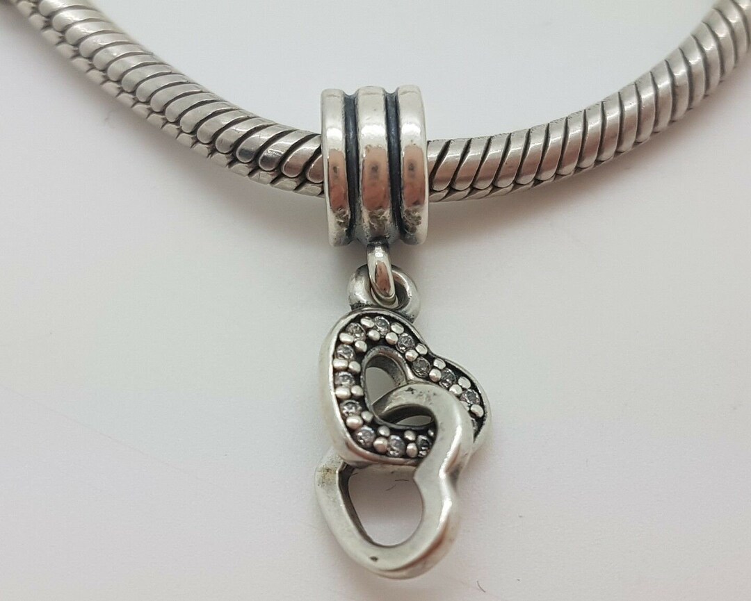 Pandora Charm Interlocking Heart Couple Dangle Charm - Etsy