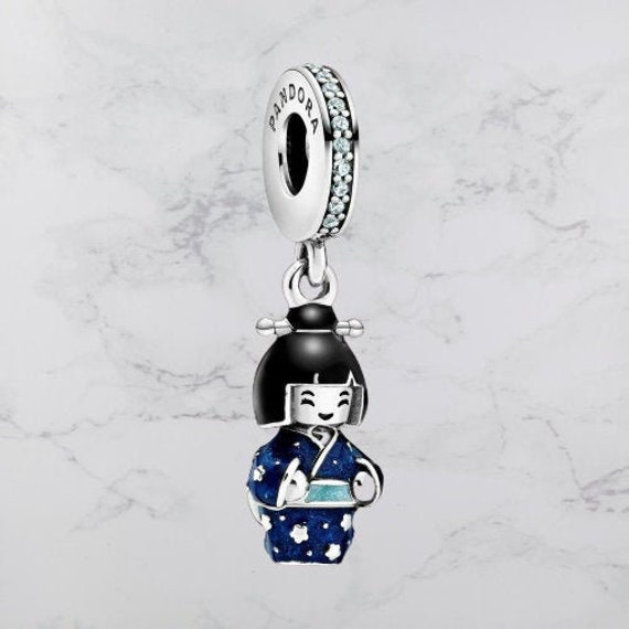 PANDORA Japanese Doll Blue Kimono 798595C01 Pandora Charms - Etsy