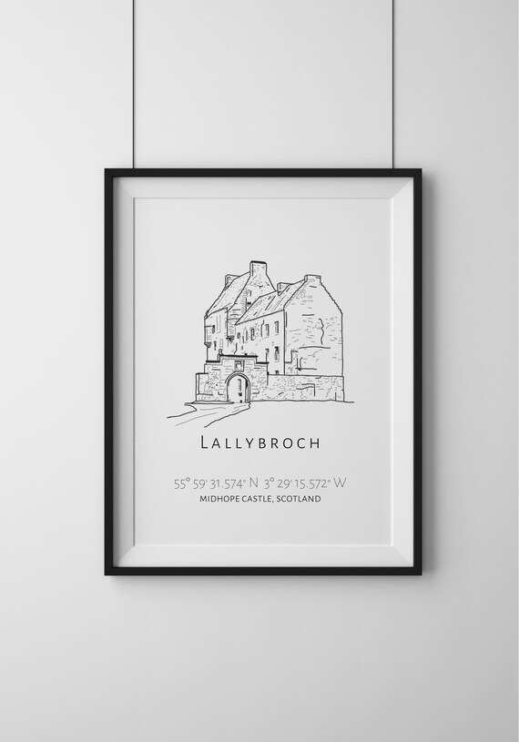 Outlander 'Lallybroch' inspired print Scottish Clan | Etsy