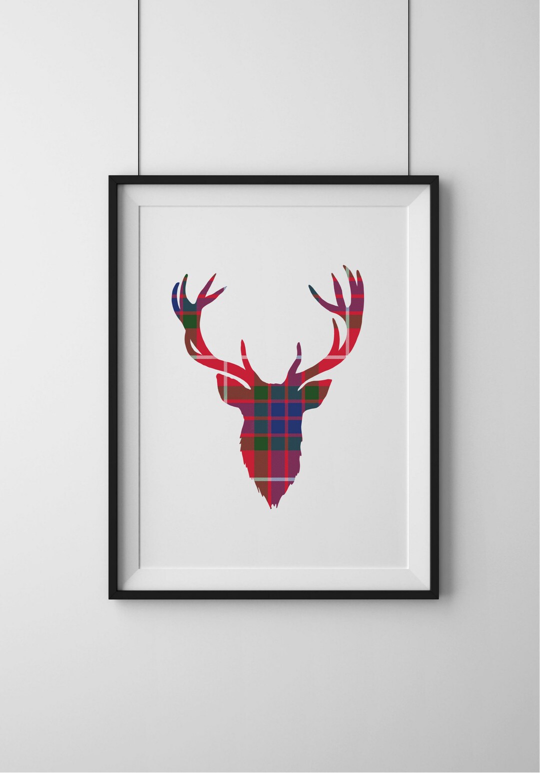 Clan Tartan Scottish Highland Stag Print Custom Unframed - Etsy