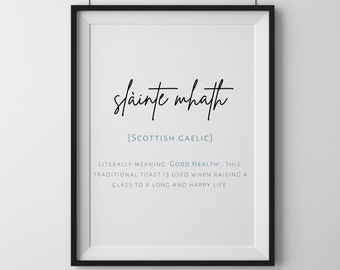 Gaelic Wall Decor - Etsy
