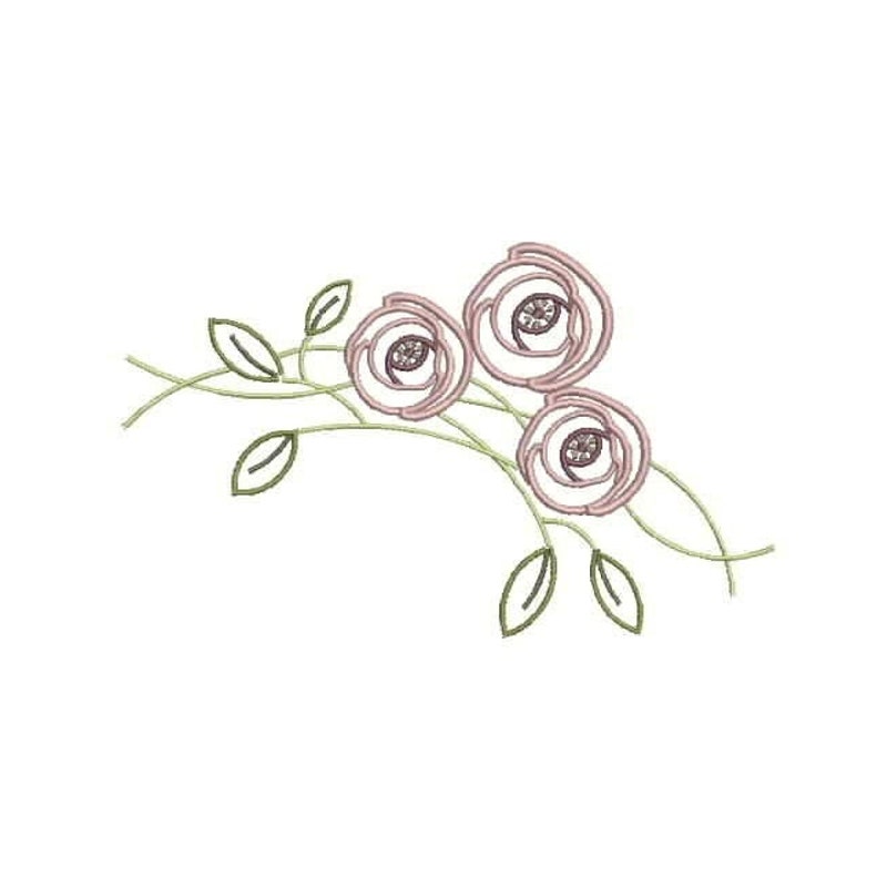 Rose Machine Embroidery Design - Etsy