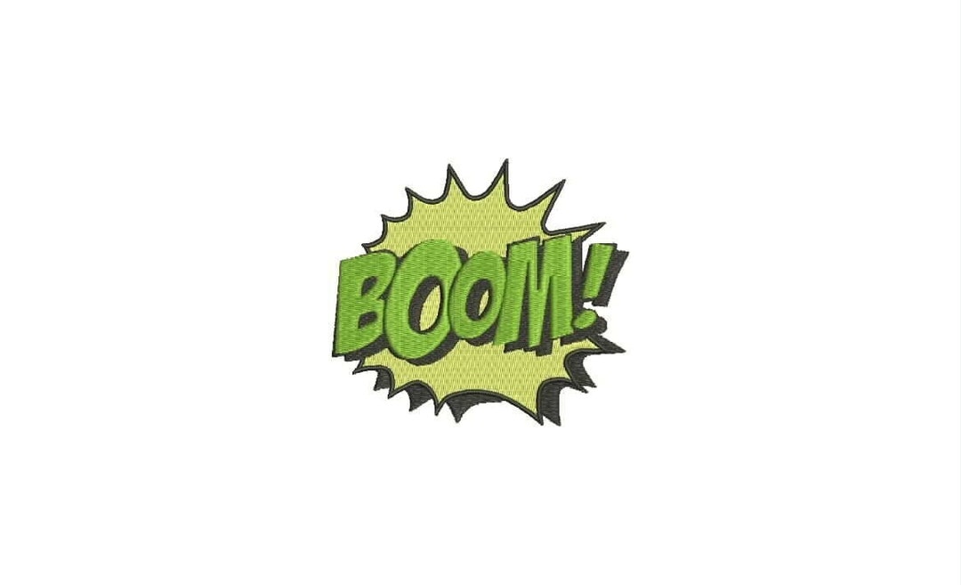 Boom Retro Comic Machine Embroidery Design / Instant File Download - Etsy