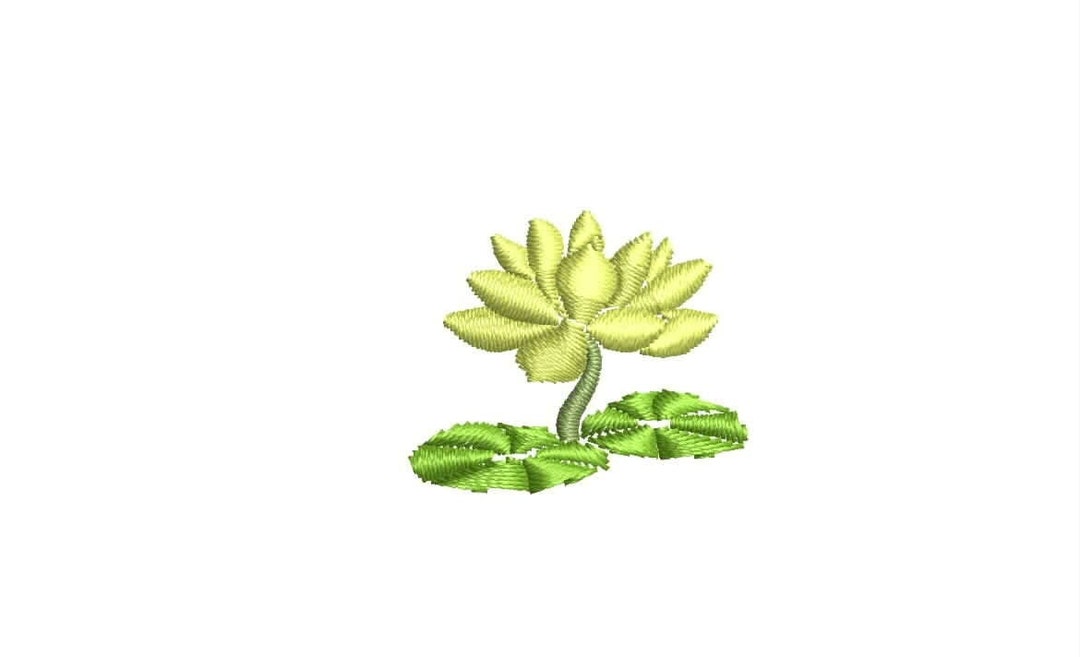 Mini Lotus Flower Machine Embroidery Digitized Design File / Instant ...