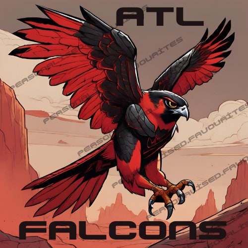 Atlanta Falcons NFL Logo Personalised - Etsy