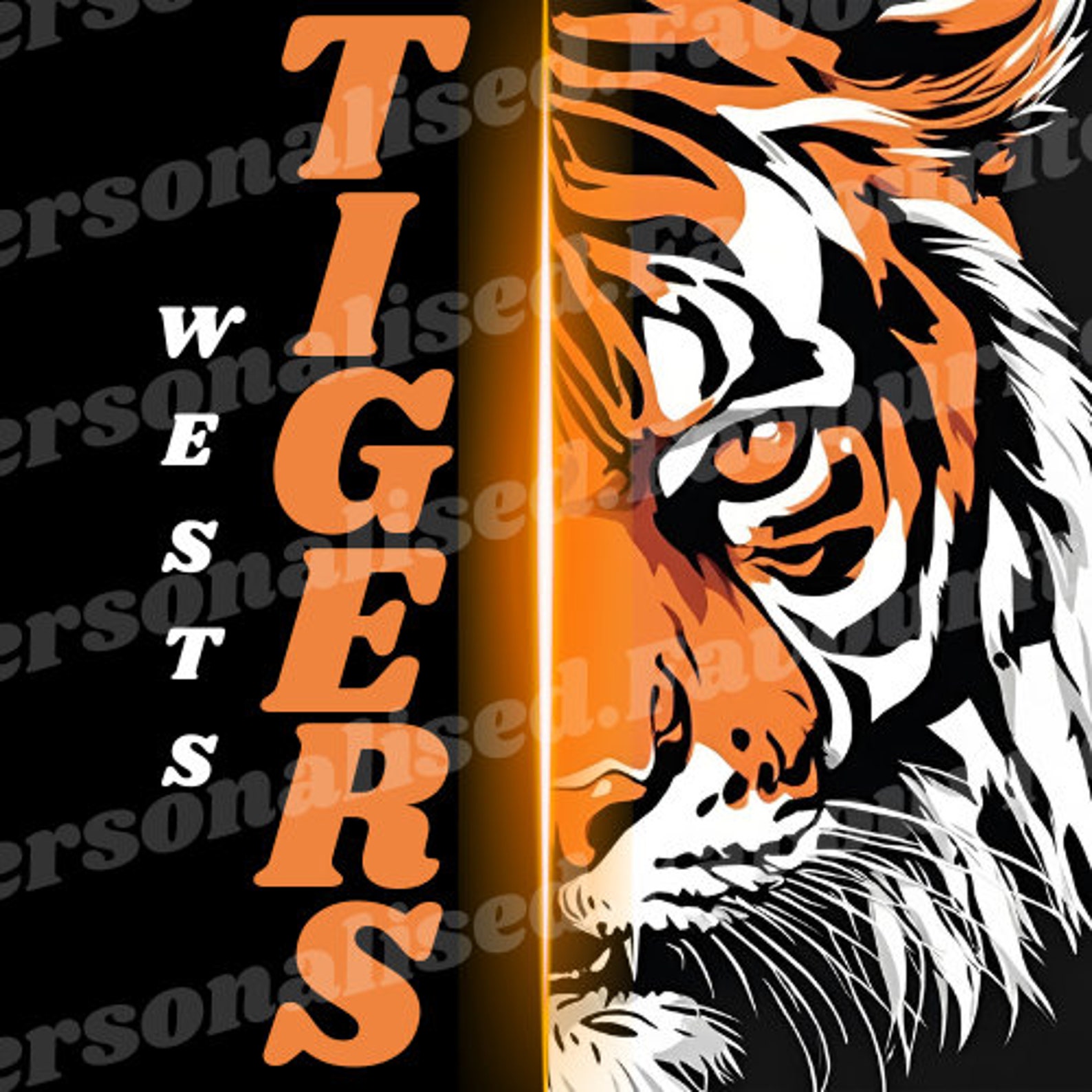 Wests Tigers Personalised Logo - Etsy