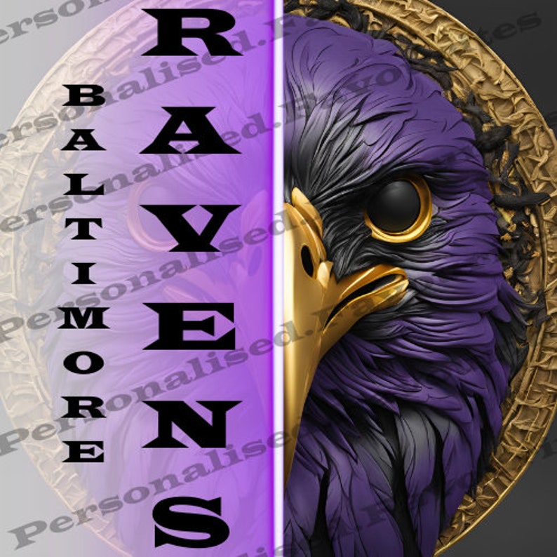Baltimore Ravens Personalised Logo - Etsy