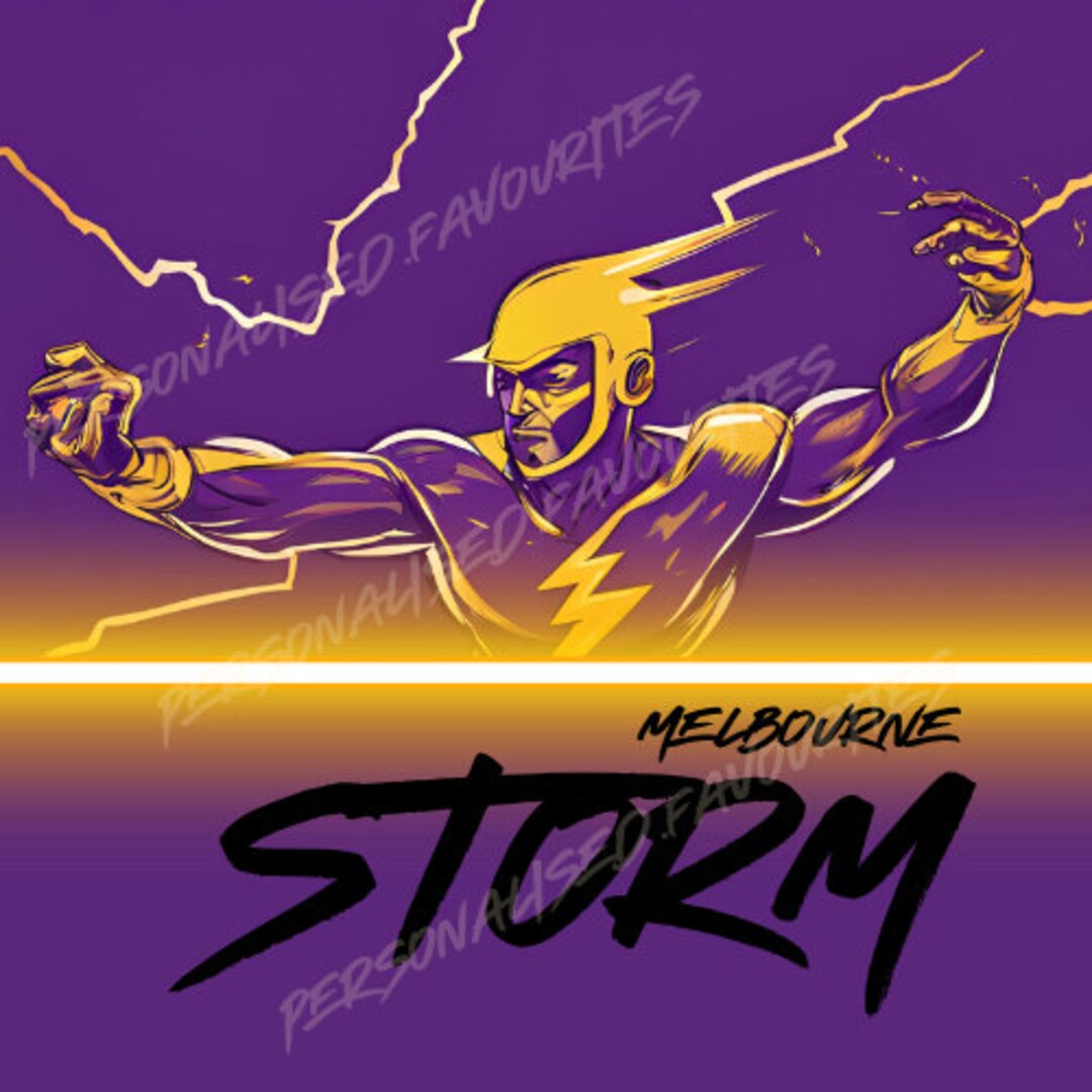 Melbourne Storm Logo - Etsy