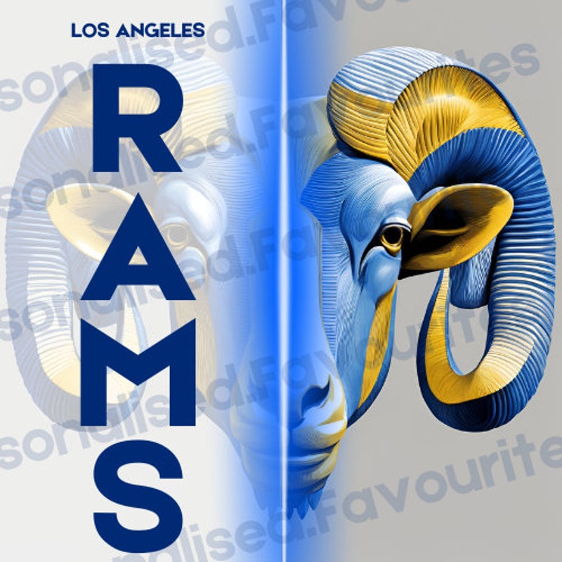 Blue and Yellow Rams Png - Etsy
