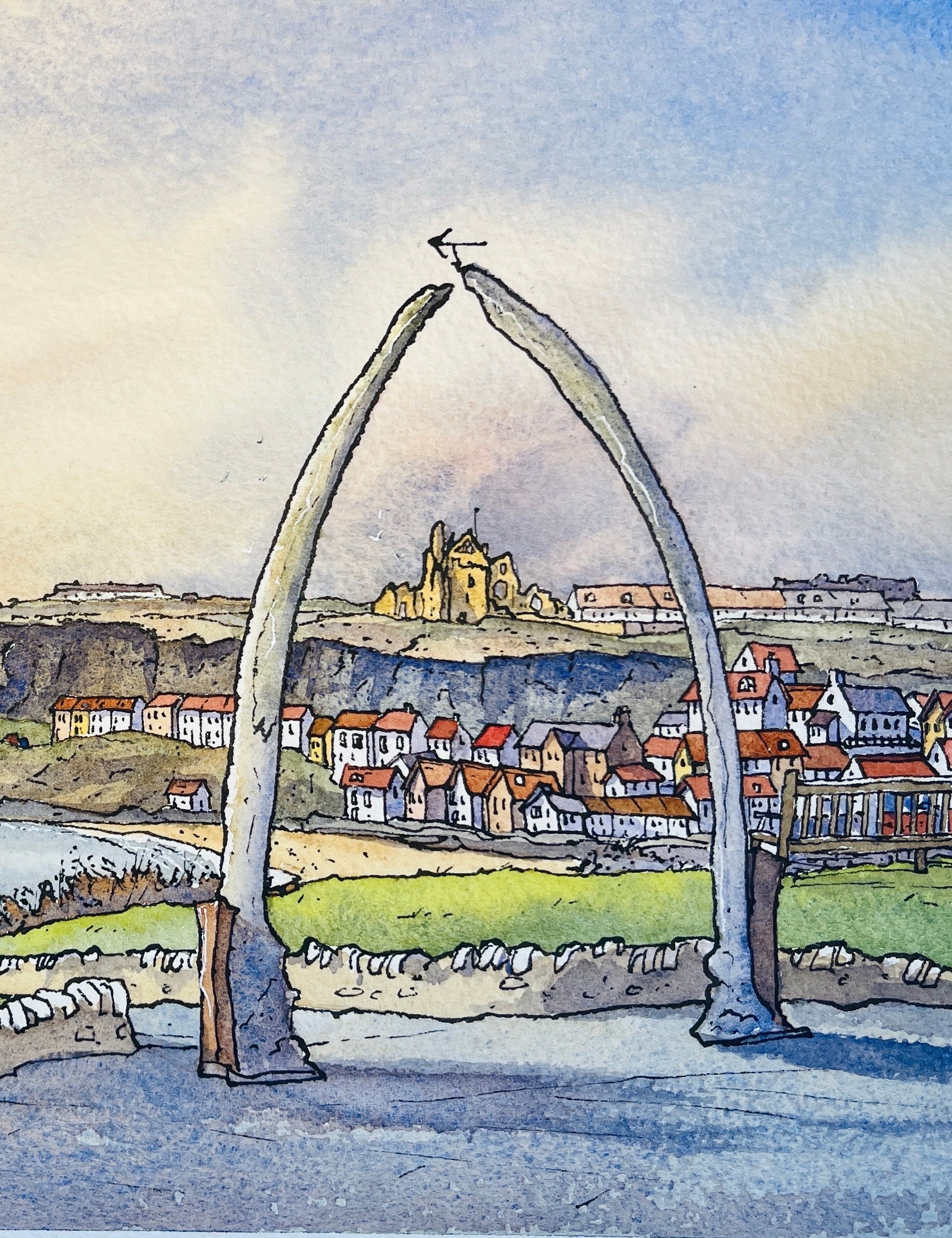 Whitby Whalebone Arch Art Print - Etsy