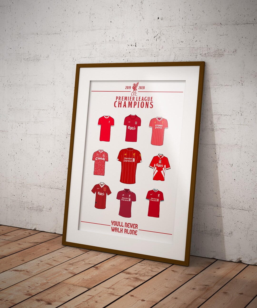 Hand Drawn Selection of Liverpool F.C Football Shirts - Etsy