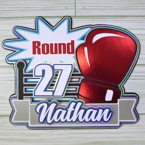 Boxing Cake Topper, Personalized Birthday Cake Topper for Him, Sports ...