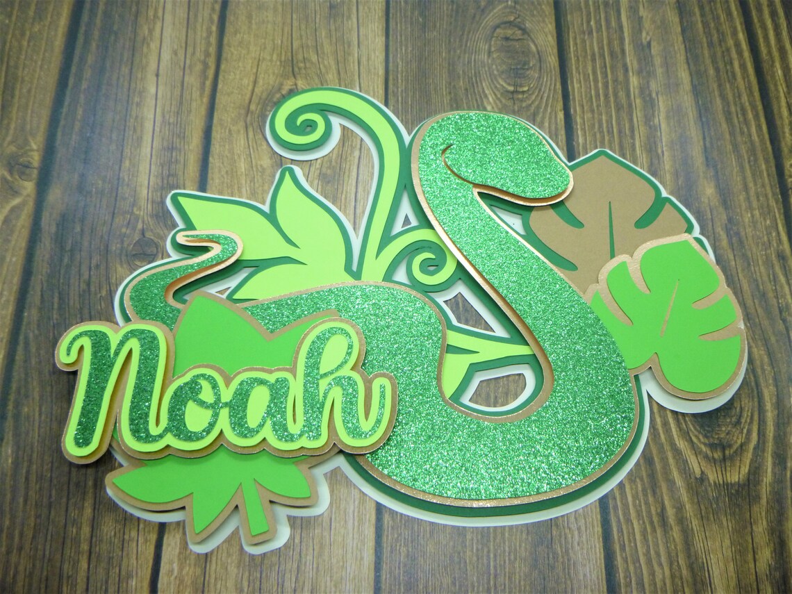Snake Cake Topper Personalized Birthday Cake Topper for Boys - Etsy