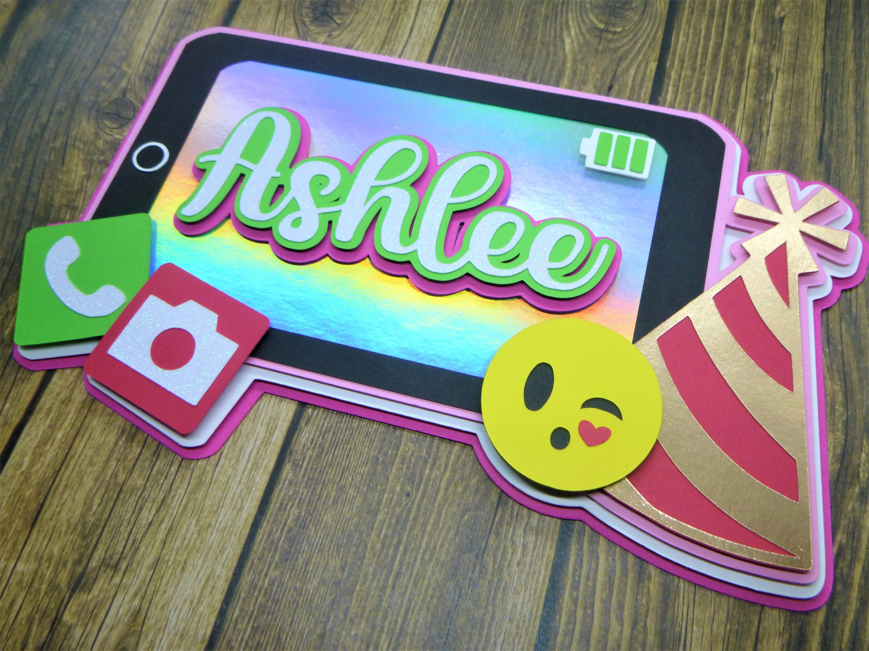 Cell Phone Cake Topper Personalized Birthday Cake Topper for - Etsy 日本