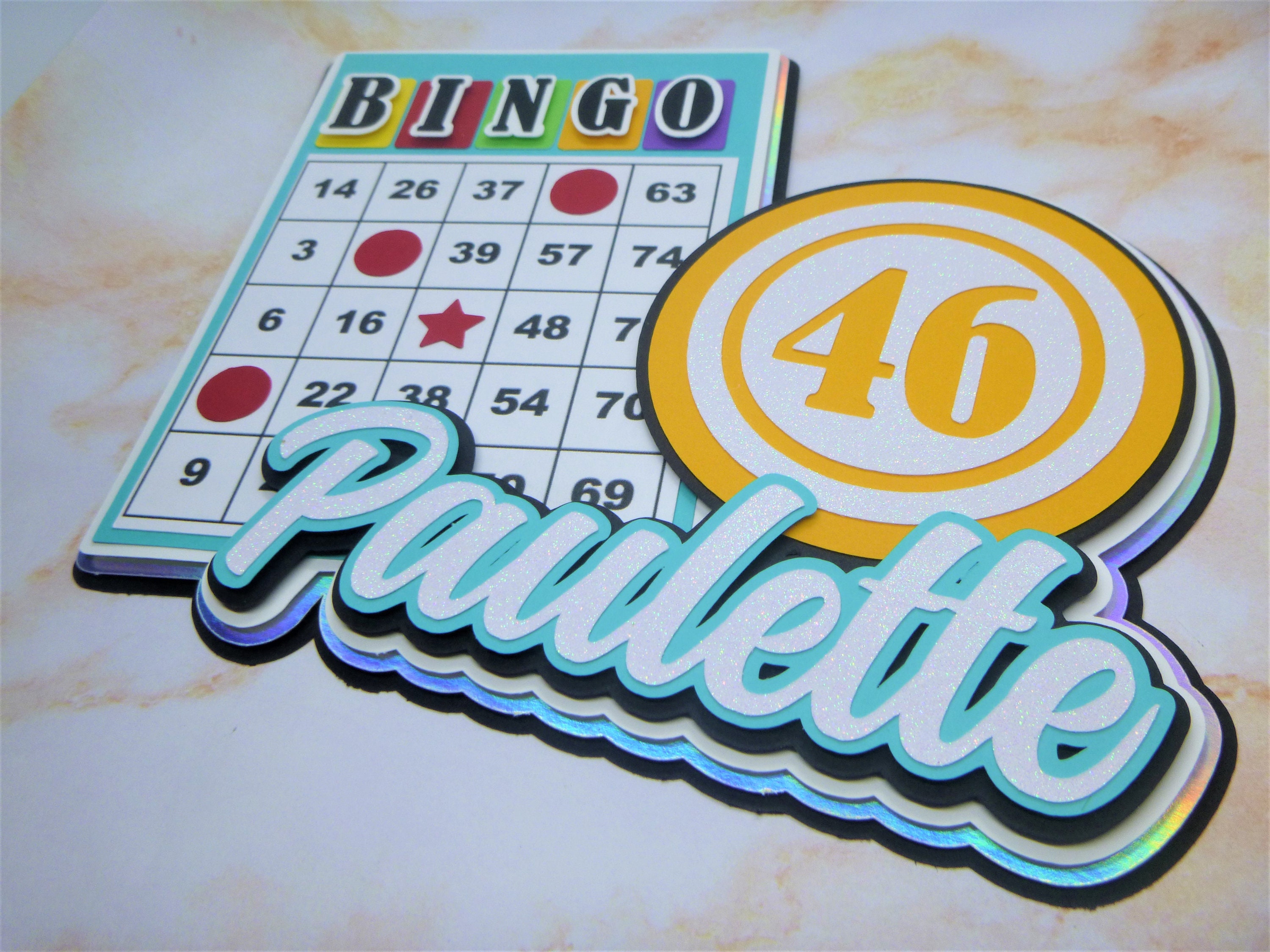 Bingo Cake Topper Personalized Birthday Cake Topper Game - Etsy