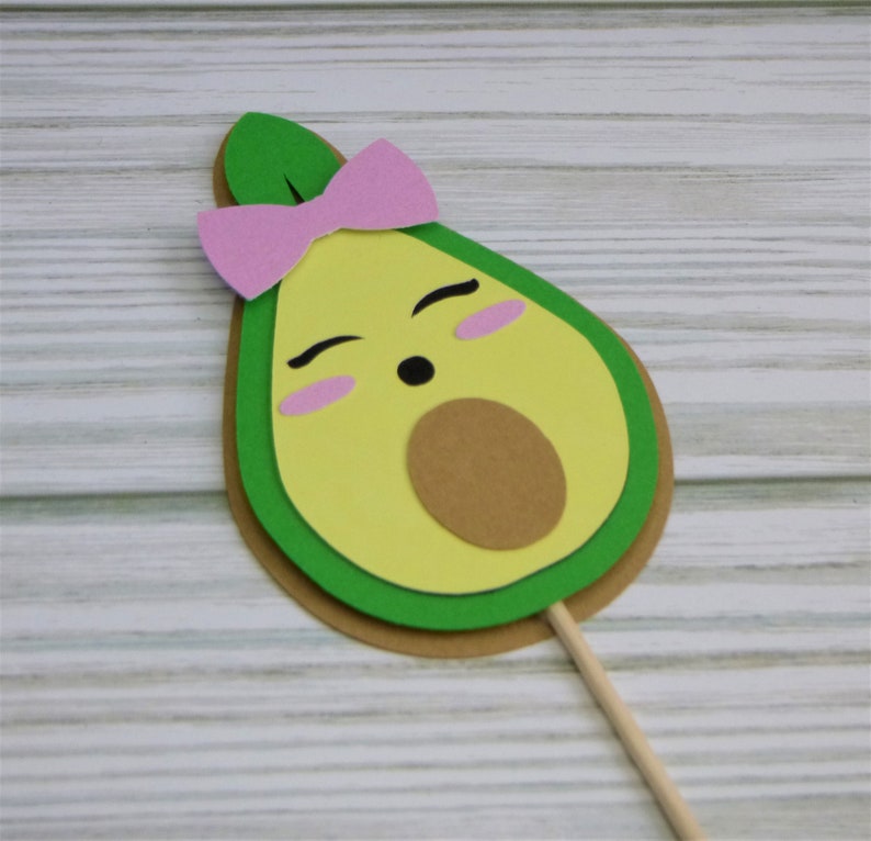 Avocado Cupcake Toppers Avocado Birthday for Girls Fiesta - Etsy