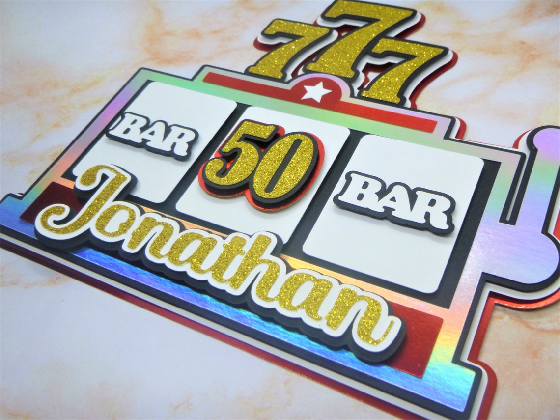 Slot Machine Cake Topper Personalized Birthday Cake Topper - Etsy
