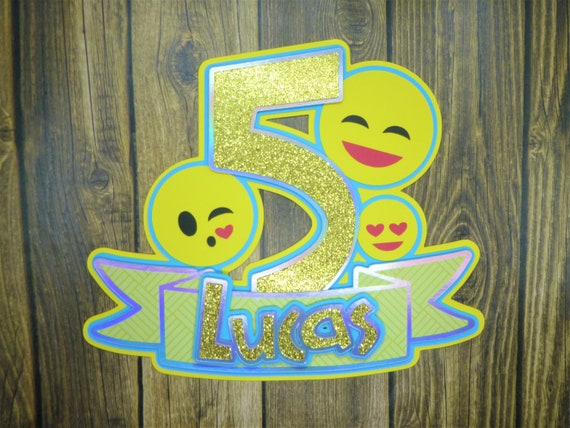 Emoji Cake Topper Personalized Birthday Cake Topper for Kids - Etsy