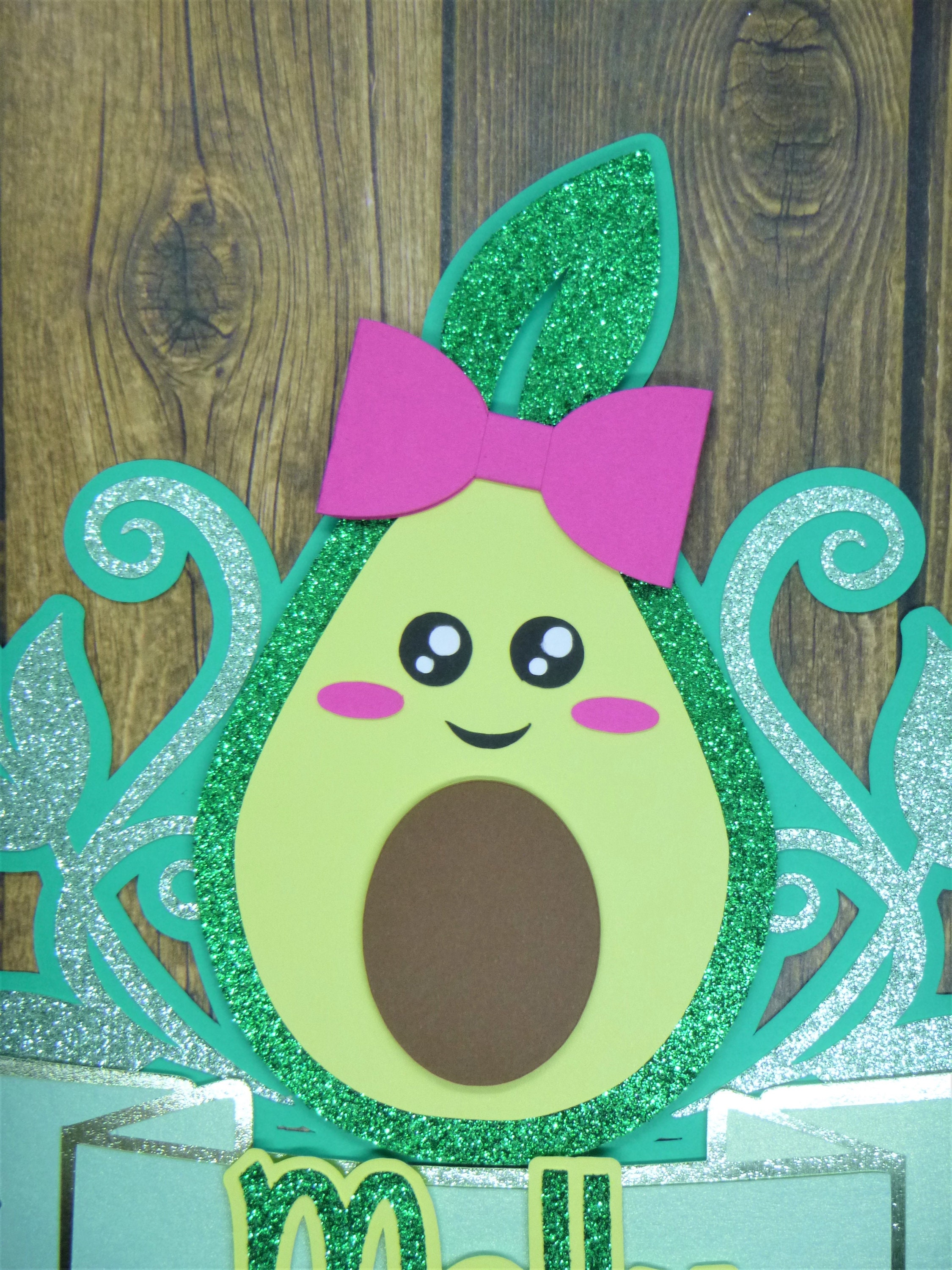 Avocado Cake Topper Personalized Birthday Cake Topper for | Etsy