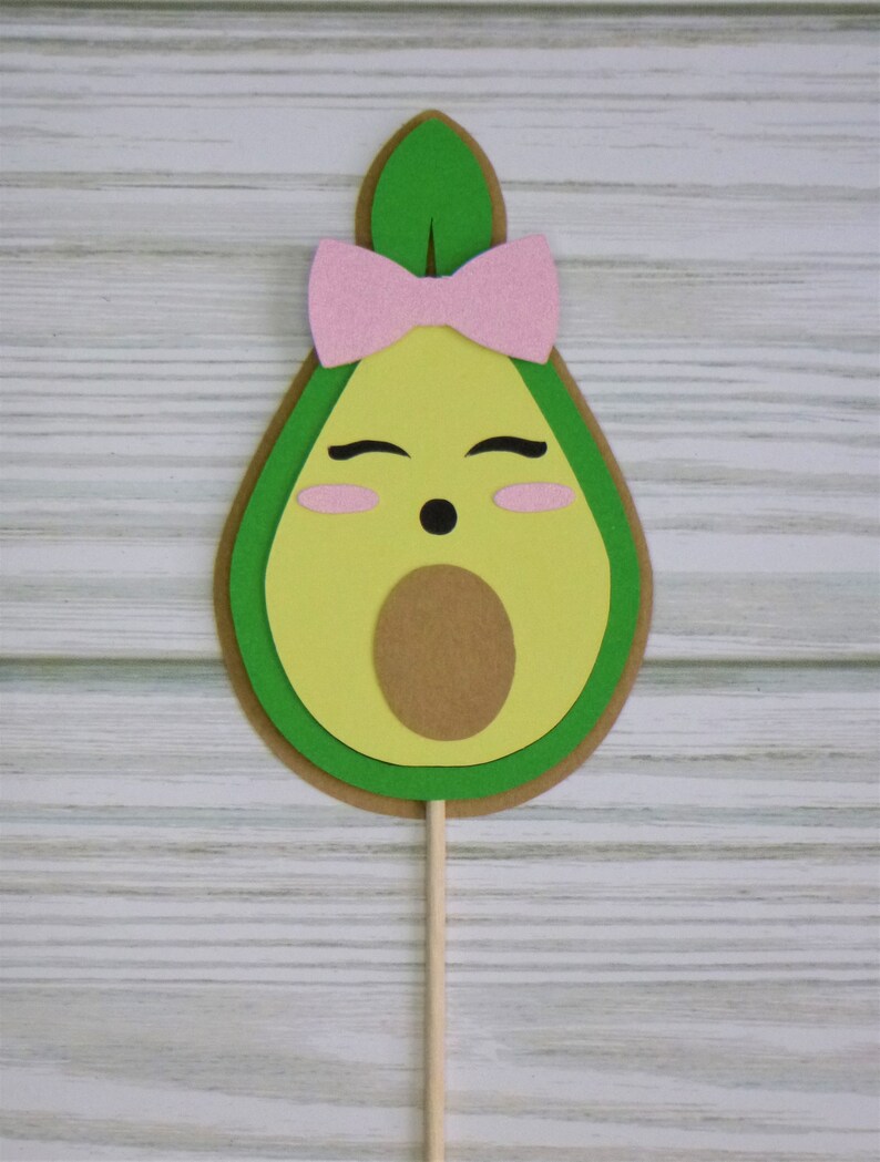 Avocado Cupcake Toppers Avocado Birthday for Girls Fiesta - Etsy