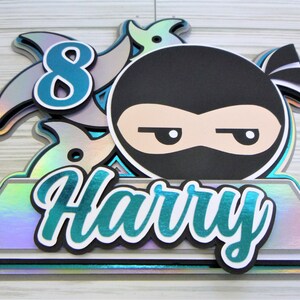 Ninja Cake Topper, Personalized Birthday Cake Topper for Kids, Ninja ...