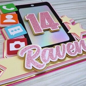 Cell Phone Cake Topper, Personalized Birthday Cake Topper for Teens ...