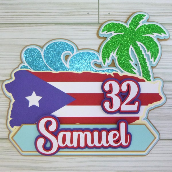 Puerto Rico Birthday Topper - Etsy