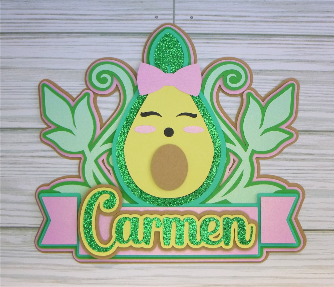 Avocado Cake Topper, Personalized Birthday Cake Topper for Kids ...