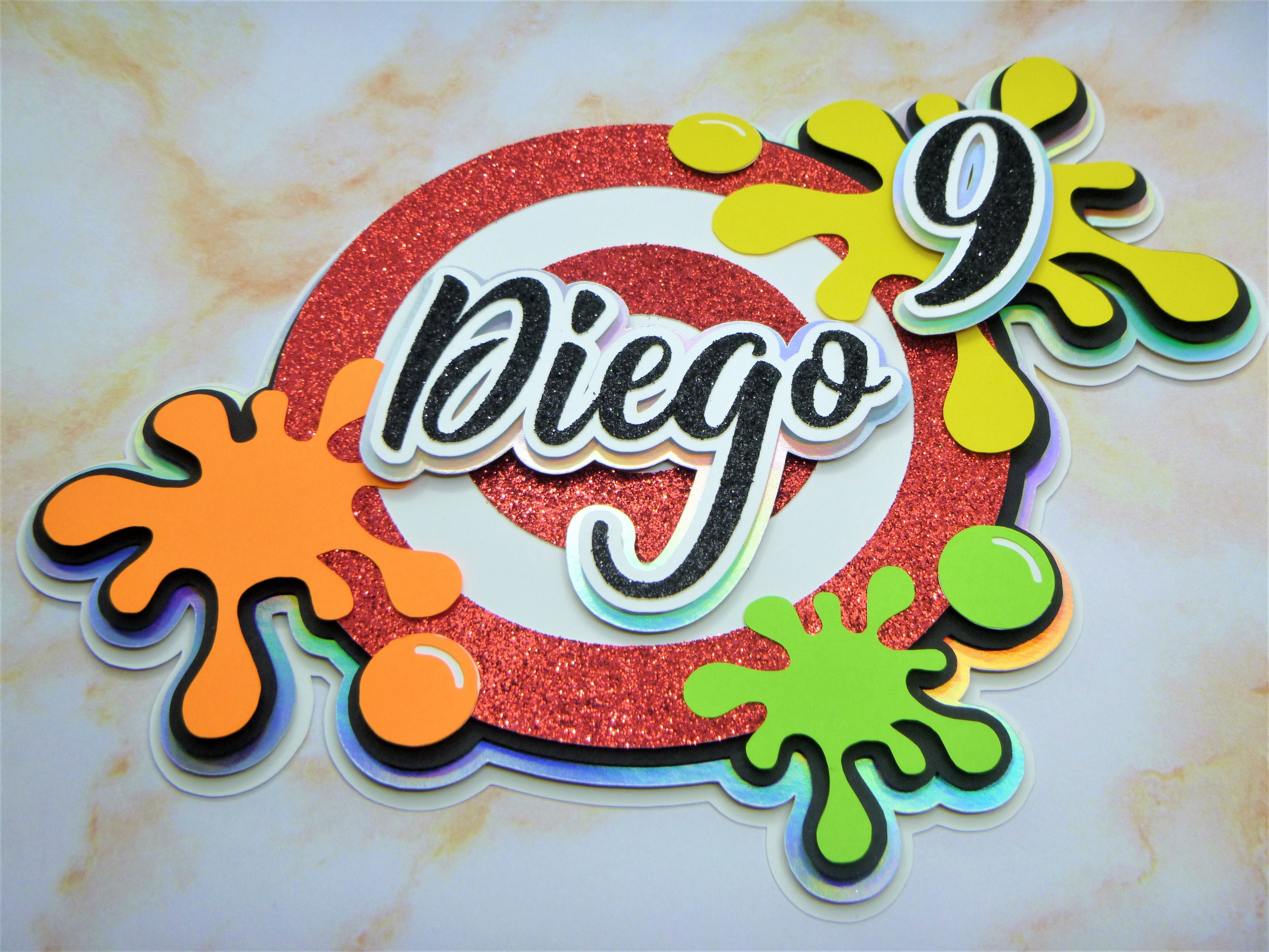 Paintball Cake Topper Personalized Birthday Cake Topper for - Etsy