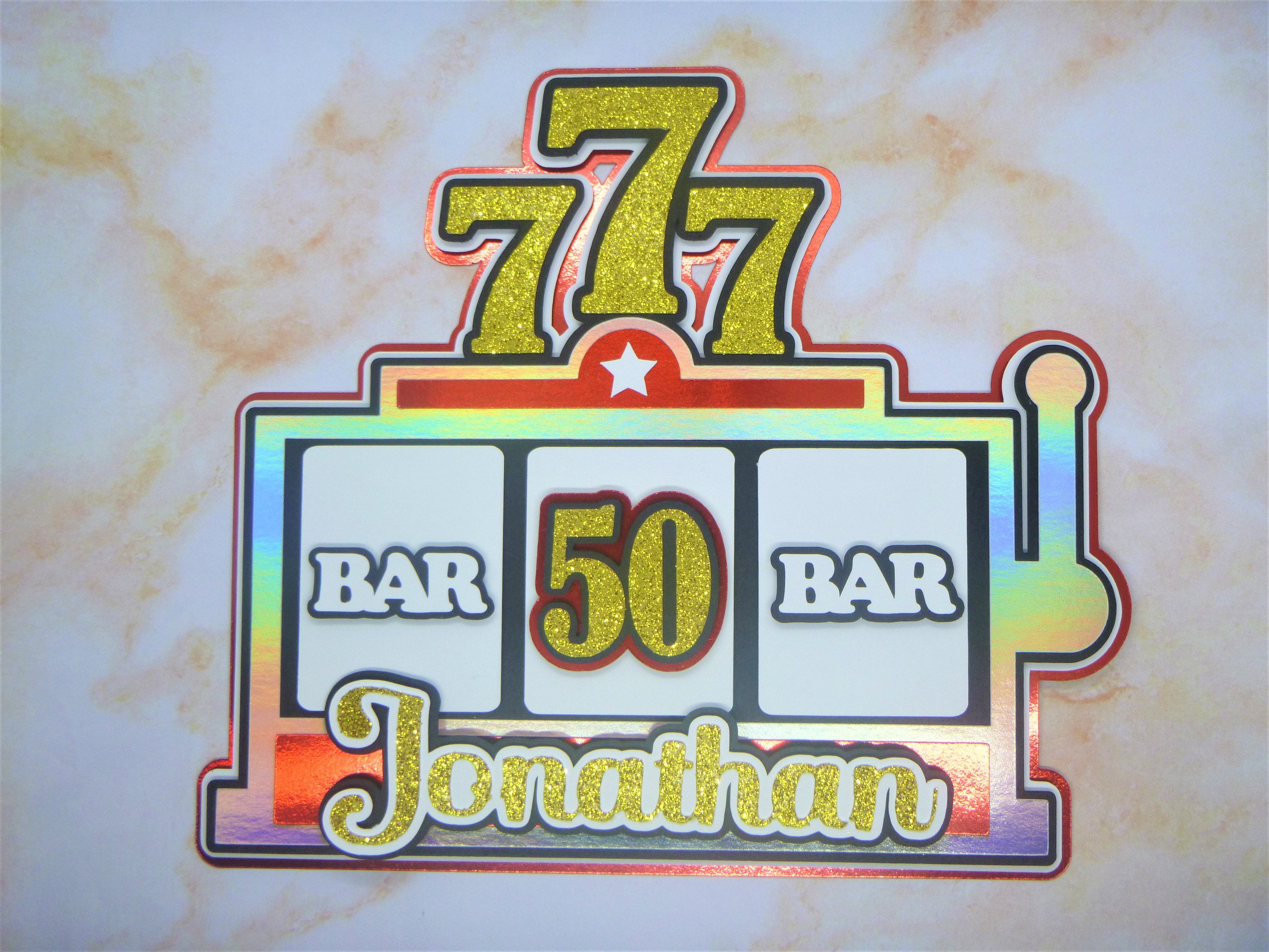 Slot Machine Cake Topper Personalized Birthday Cake Topper - Etsy