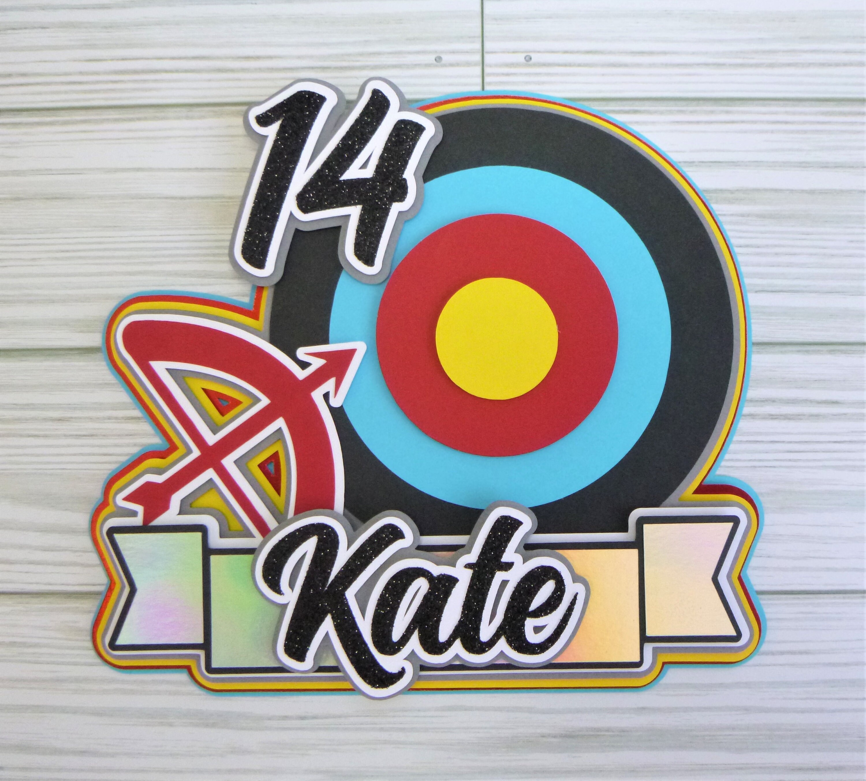 Archery Cake Topper Personalized Birthday Cake Topper for - Etsy