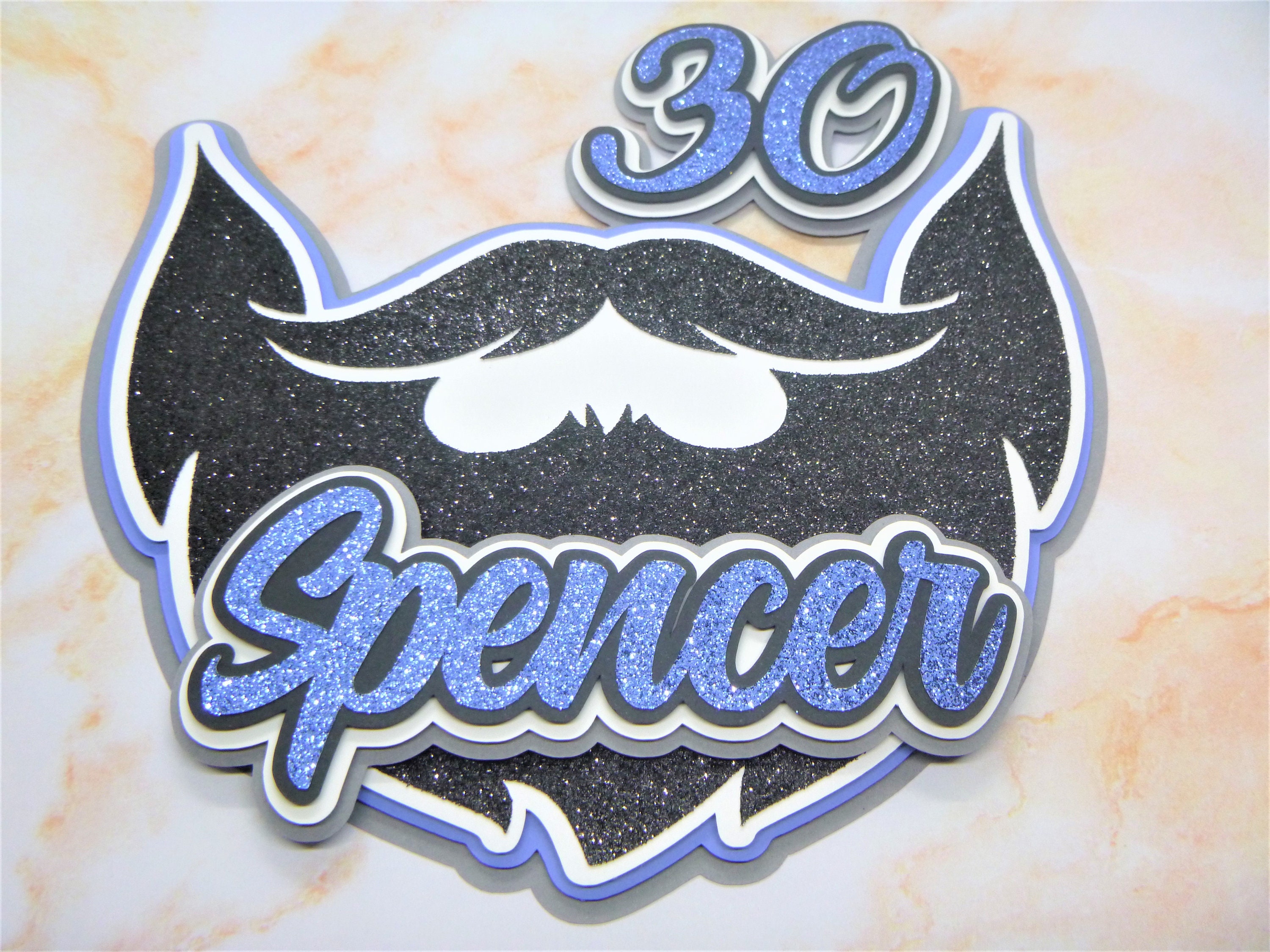 Beard Cake Topper Personalized Birthday Cake Topper for Men - Etsy ...